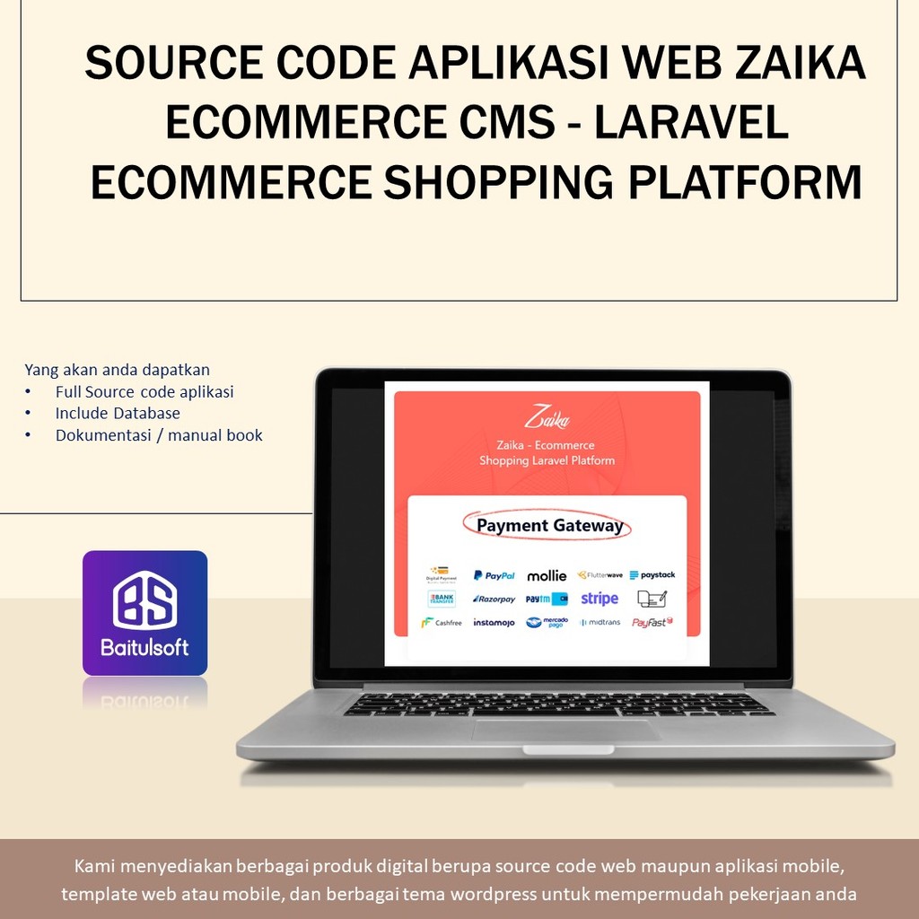 Jual SOURCE CODE APLIKASI WEB ZAIKA ECOMMERCE CMS - LARAVEL ECOMMERCE SHOPPING PLATFORM | Shopee ...