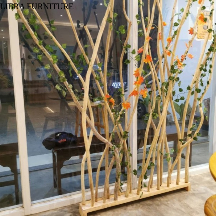 Jual Partisi ruangan rumah sekat ruang unik ranting kayu jati - AMPLAS ...