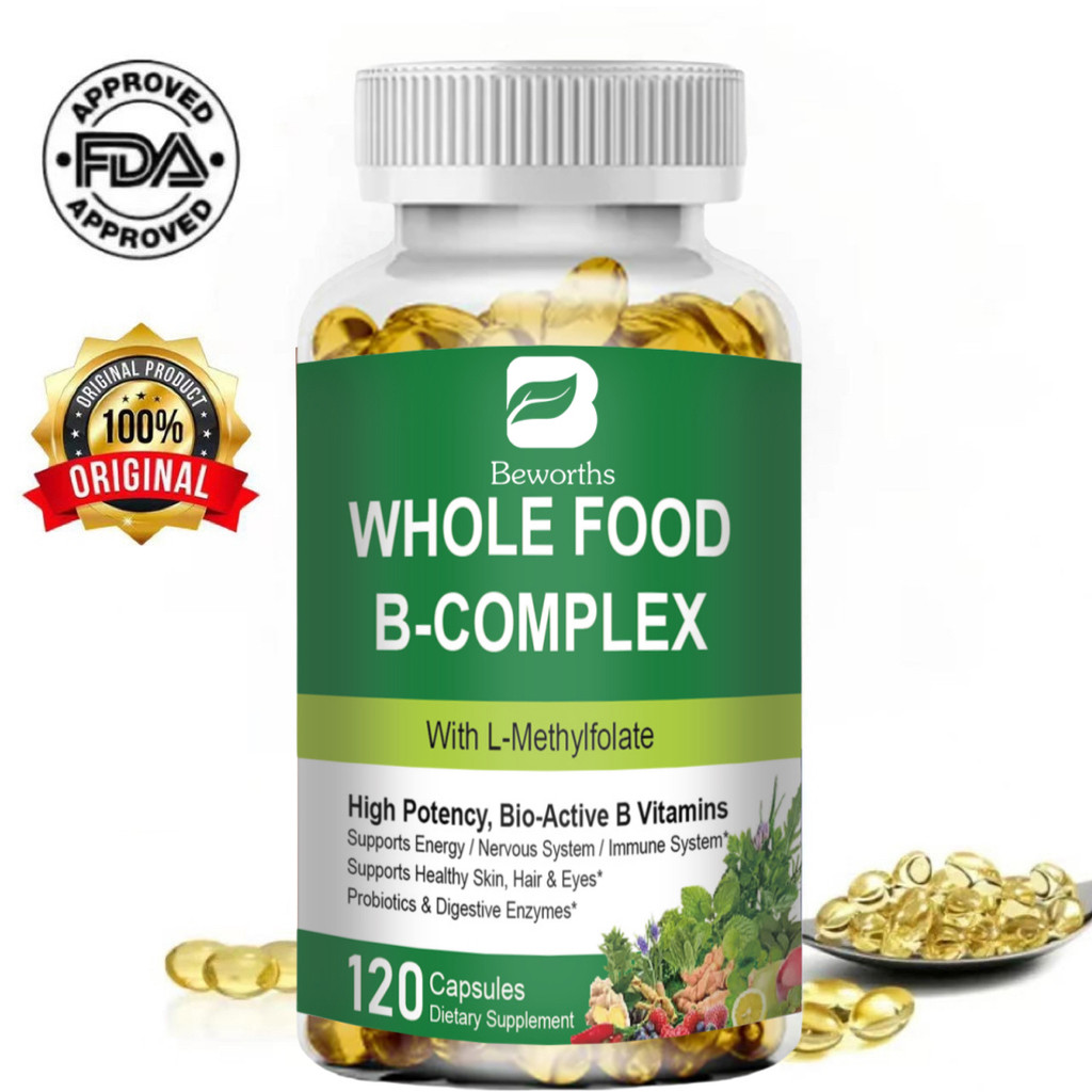 Jual BEWORTHS Vitamin B Complex Capsules B1, B2, B3, B5, B6, B7, B9, B12 for Stress, Energy and ...
