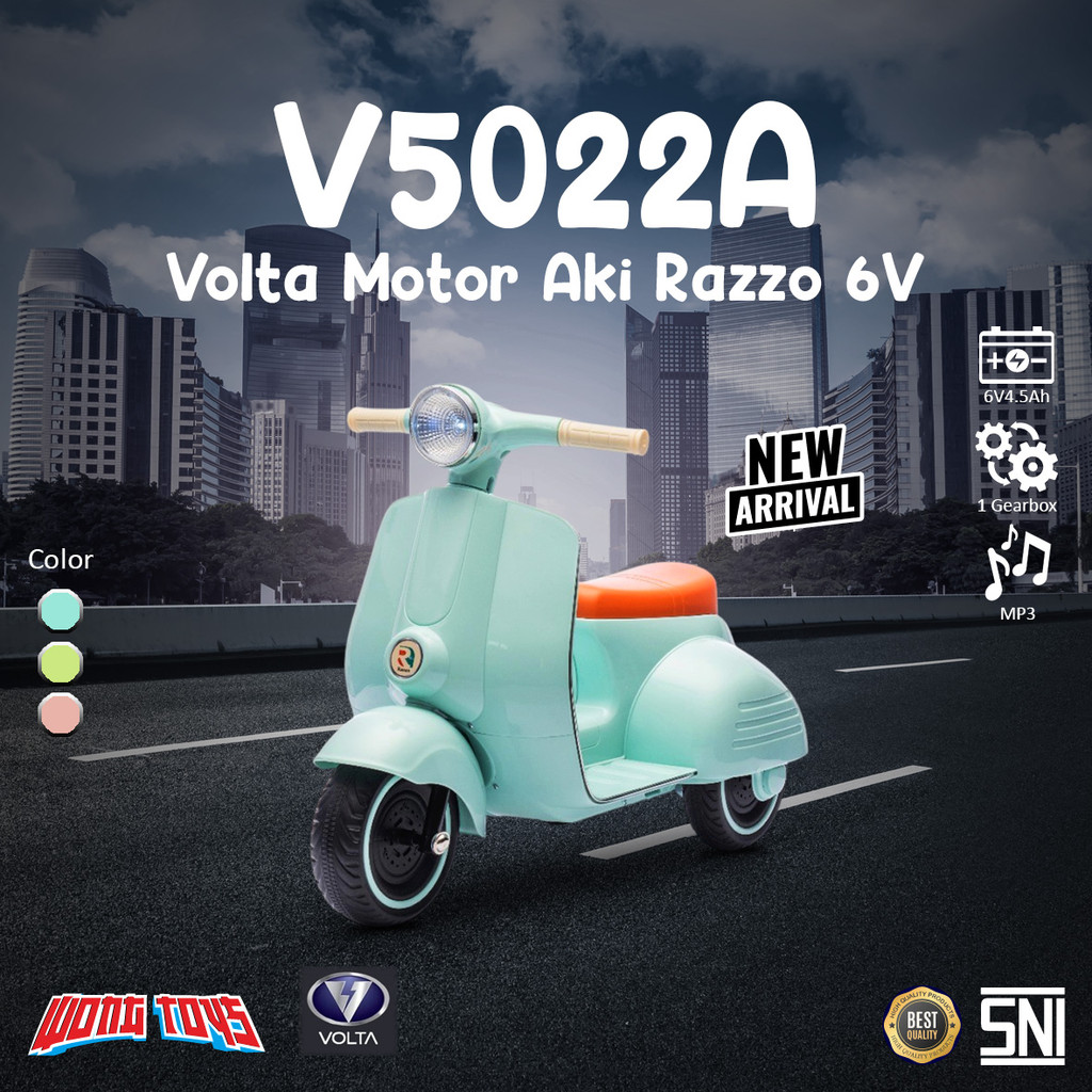 Jual Volta Motor Aki Razzo 6V (V5022A) - Mainan Motor Aki Anak Scooter ...