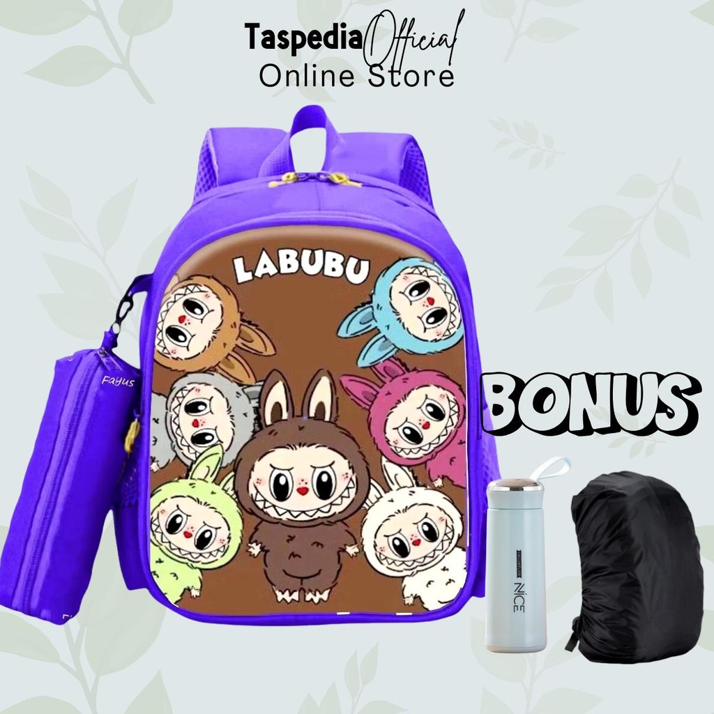 Jual Tas Ransel Anak Labubu Viral Keren Murah Bonus Tempat Pensil Buat Anak SD TK Perempuan ...