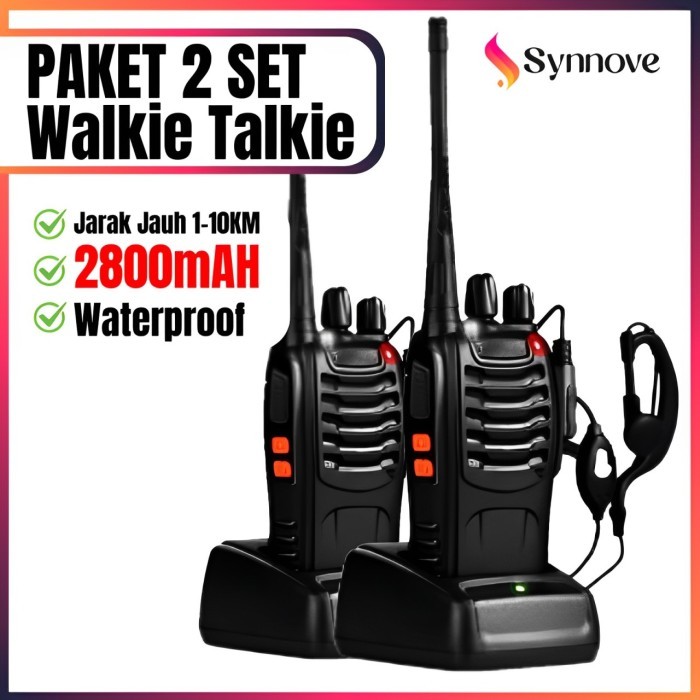 Jual Walkie Talkie Original 2 SET Jarak Jauh 10 KM Handy Talkie HT Wlan HT Wln Portable With ...