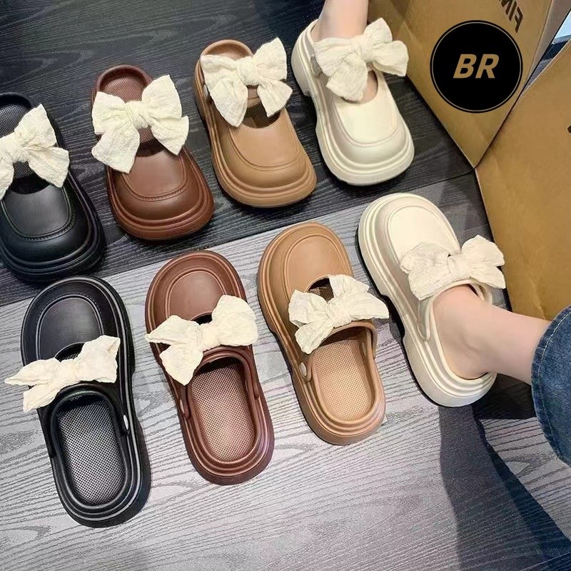 Jual BR- Sandal wanita dengan busur /sendal bunga/Sandal Wanita /Sandal ...