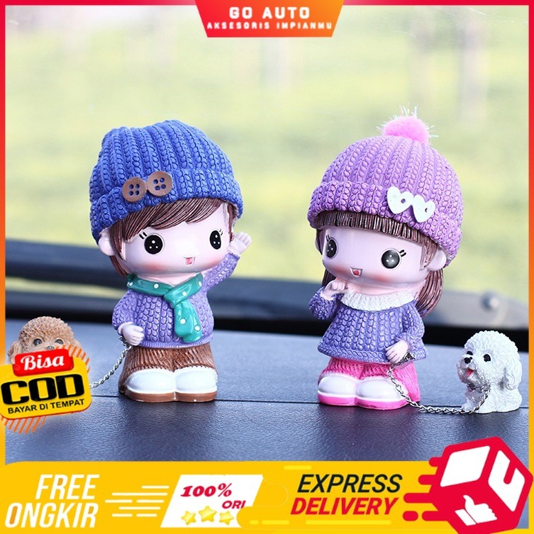 Jual GOAUTO Hiasan Dashboard Mobil Motif Keluarga Lucu Pajangan Mobil ...