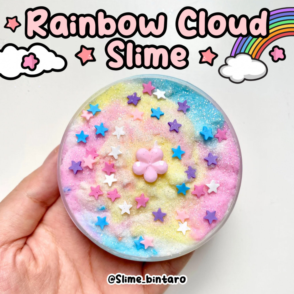Jual RAINBOW CLOUD SLIME BY SLIME BINTARO || PREMIUM SLIME || CLOUD SLIME || CLOUD SLIME SUPER ...