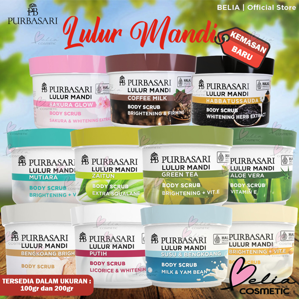 Jual ⭐manukanmall⭐ Purbasari Lulur Mandi | Body Scrub 200 ml | 100 ml ...