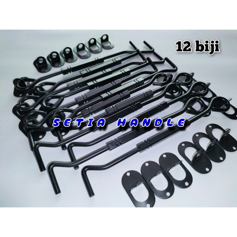 Jual ( 12 Biji ) Terbaru Hak Angin Jendela Kotak Hitam Powder Couting ...