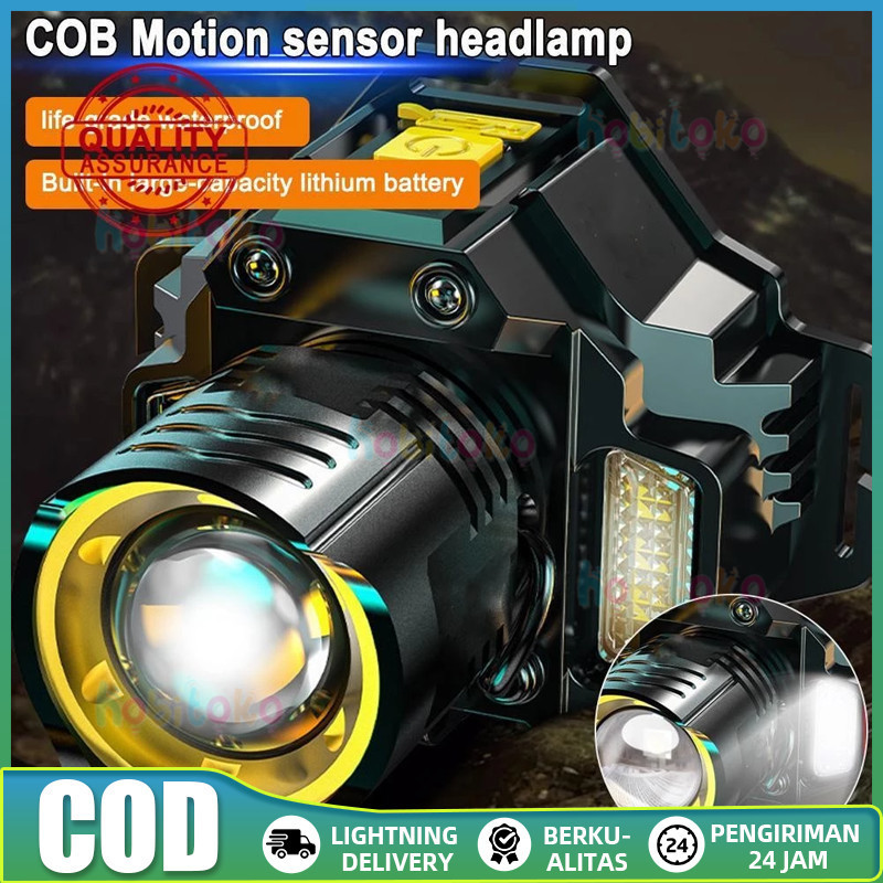 Jual Lampu Senter Kepala Led Headlamp LED 500W Penerangan terus menerus selama 800 H senter ...