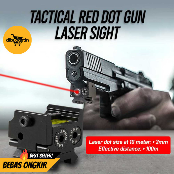 Jual Tactical Red Dot Gun Laser Sight 650nm Picatinny Mount - ZACRO ...