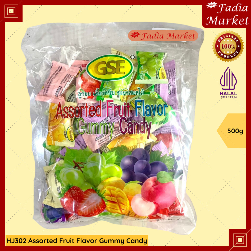 Jual PERMEN IMLEK SINCIA HJ302 Assorted Fruit Flavor Gummy Candy Jelly ...