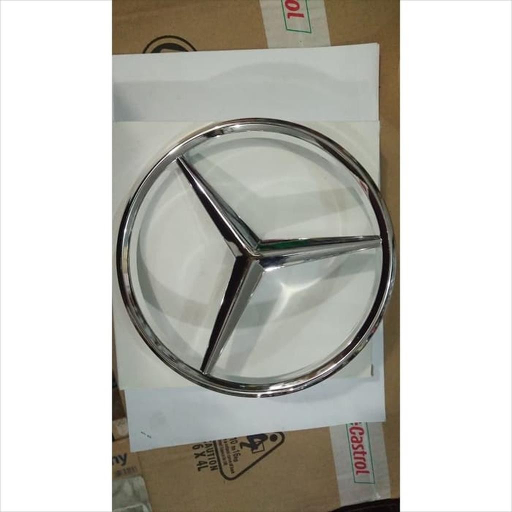 Jual Emblem Logo Mercy Mercedes Benz Chrome 17.5 cm / 7 Inci | Shopee ...