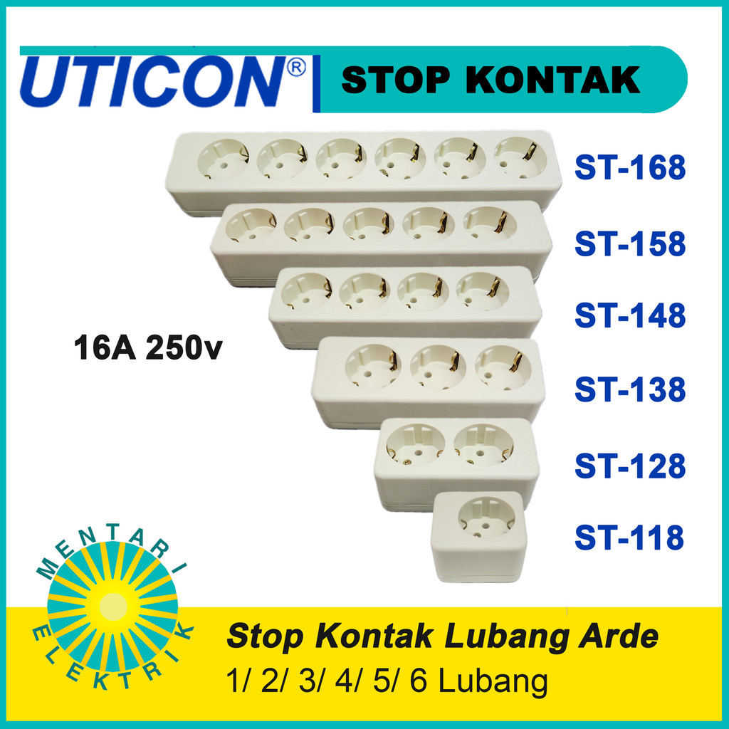 Jual STOP KONTAK UTICON/ COLOKAN LISTRIK UTICON/ STOP KONTAK CABANG ...