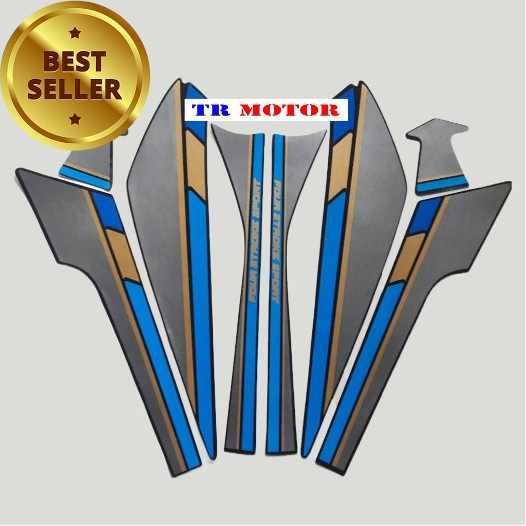 Jual Striping Stiker Polet list motor Honda GL Pro 1991 1992 full hitam ...