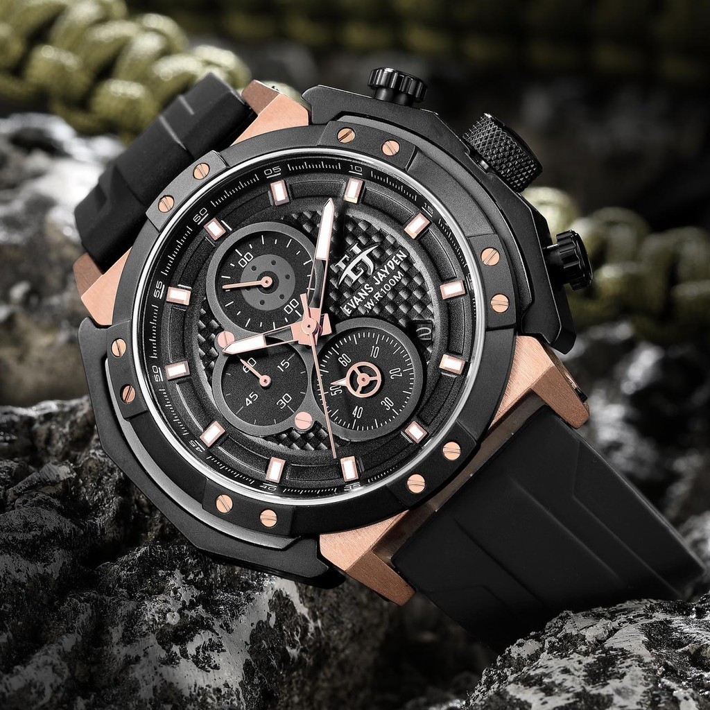 Jual [ PROMO SAAT LIVE ] Evans Jayden Jam Tangan Pria 9548 Rubber ...