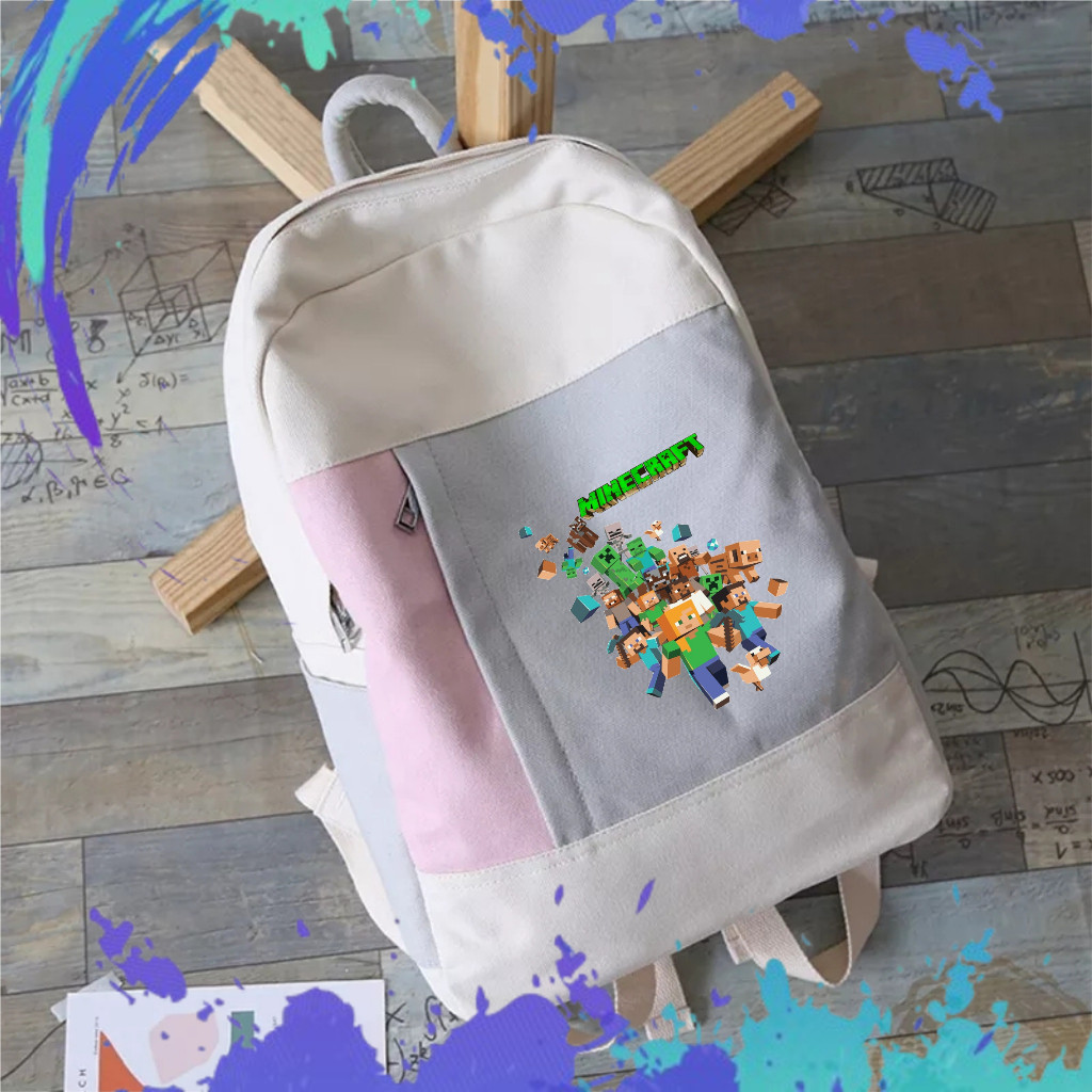Jual MJB Tas Minecraft Anak Sekolah Perempuan SD SMA Fashion Series A2 ...