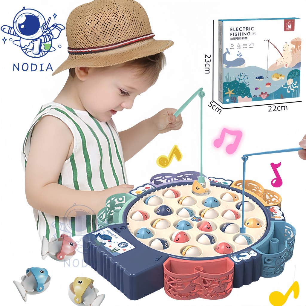 Jual NODIA Mainan Memancing Otomatis Magnet Mainan Edukasi Pancingan ...