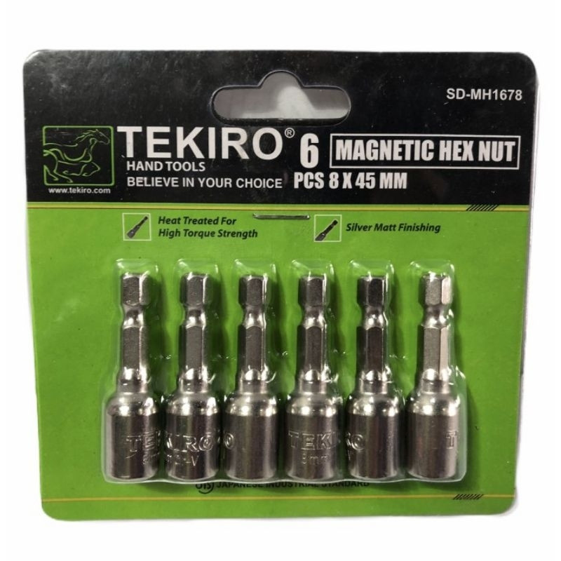 Jual LOWESHOP TEKIRO HEX NUT SET 6PCS Kunci Mata Roofing Baut Baja Ringan Magnetic Hex Nut - 8 X ...