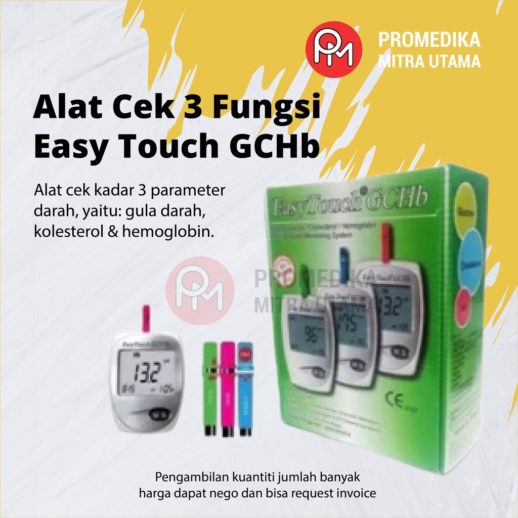 Jual Alat Check 3 Fungsi EasyTouch GCHb (Gula, Kolesterol, Hemoglobin ...