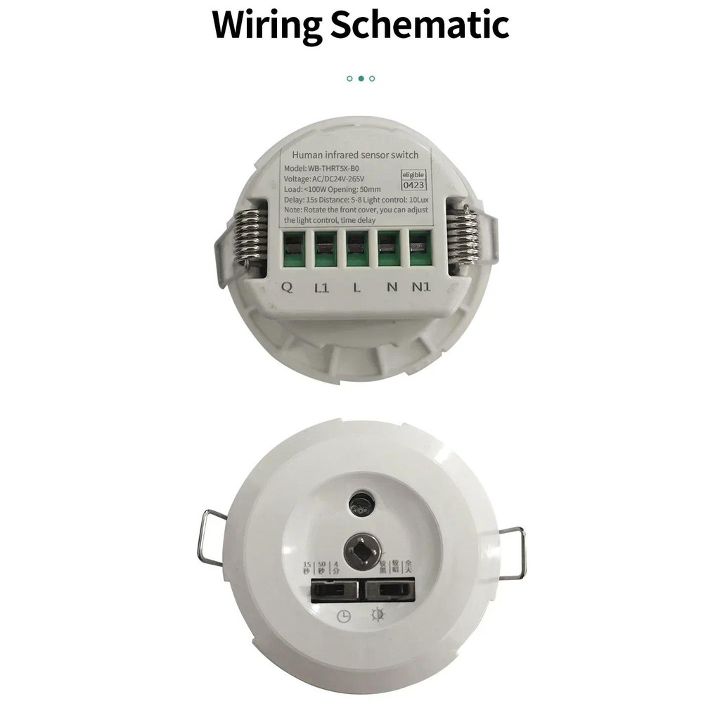 Jual AC 85-265V Human Body Infrared Sensor Switch LED Detector Smart ...