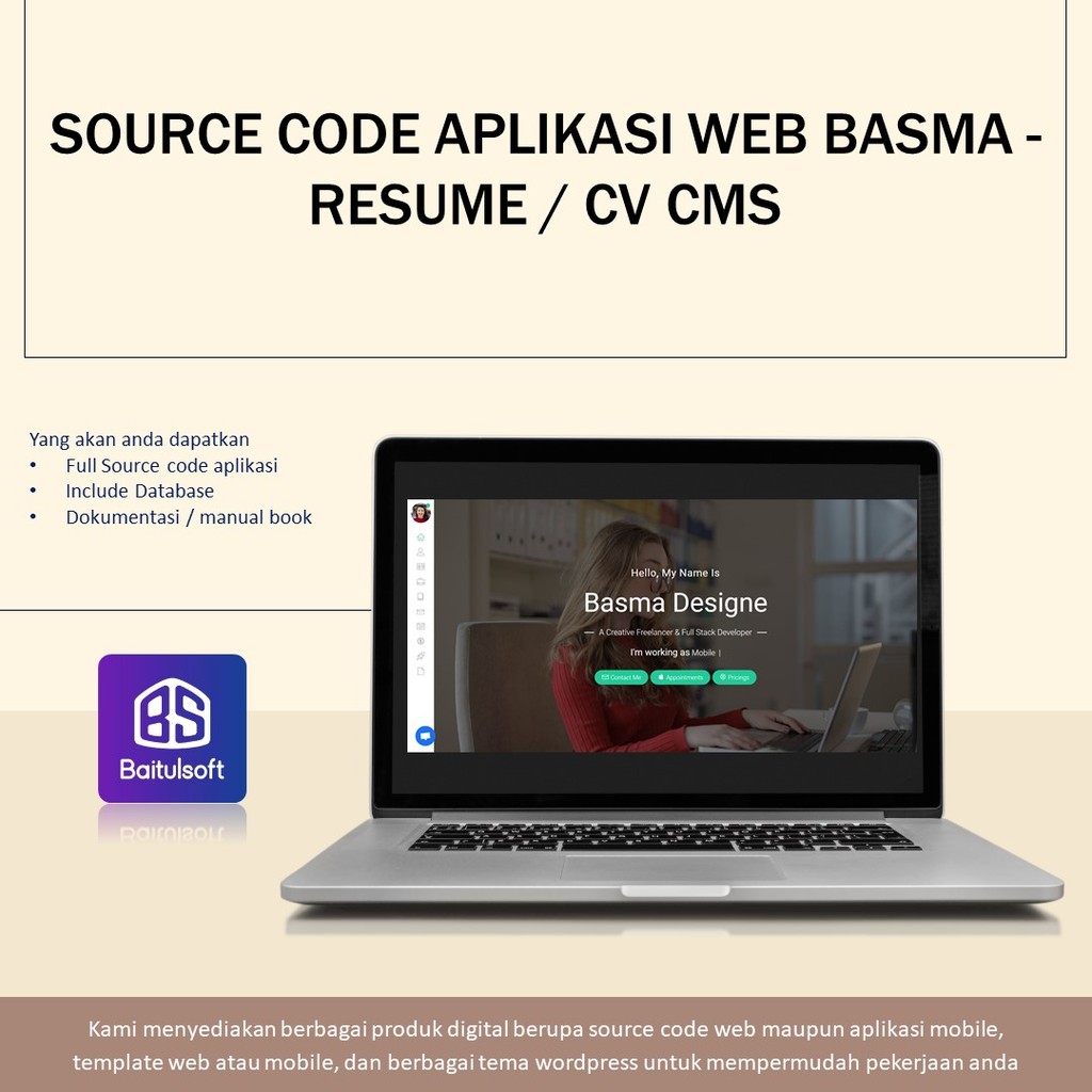 Jual SOURCE CODE APLIKASI WEB BASMA - RESUME / CV CMS | Shopee Indonesia