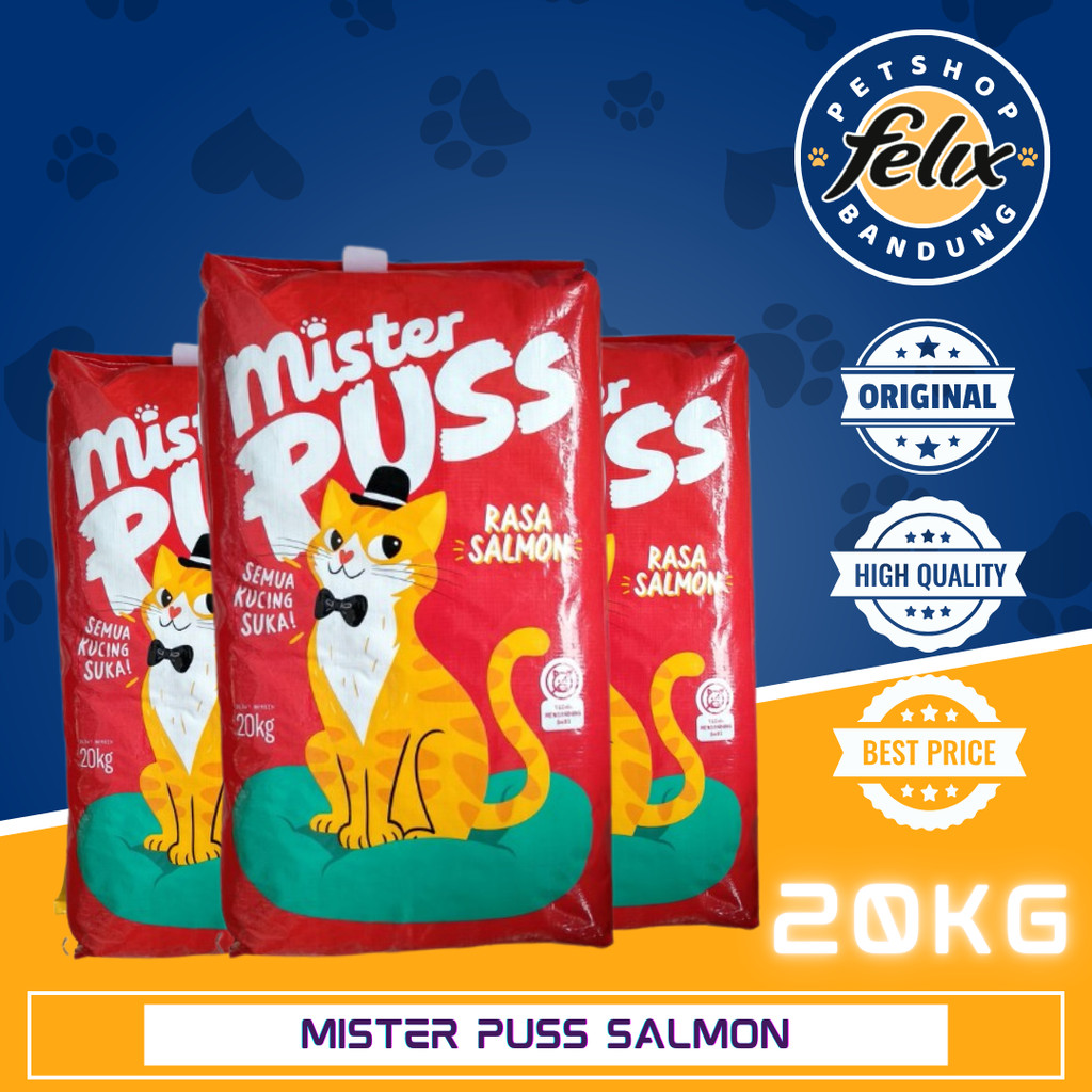 Jual MISTER PUSS SALMON 20KG makanan kucing mister puss | Shopee Indonesia