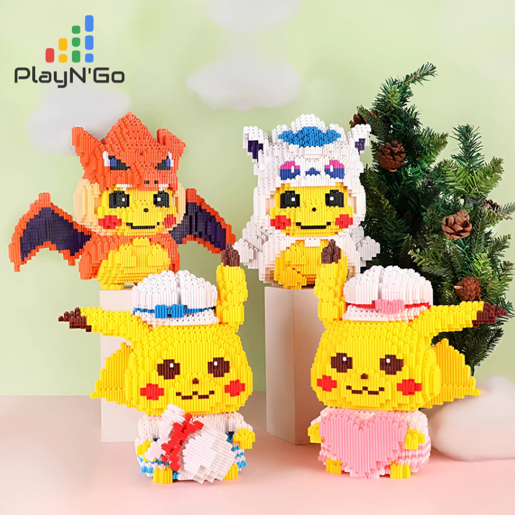 Jual Original Nano Blocks Pokemon Pikachu bricks 3D Model, Brick Mainan ...