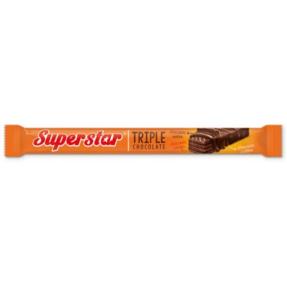 Jual ROMA SUPERSTAR TRIPLE CHOCOLATE 16 GRAM WAFER PAK BISKUIT KUE ...