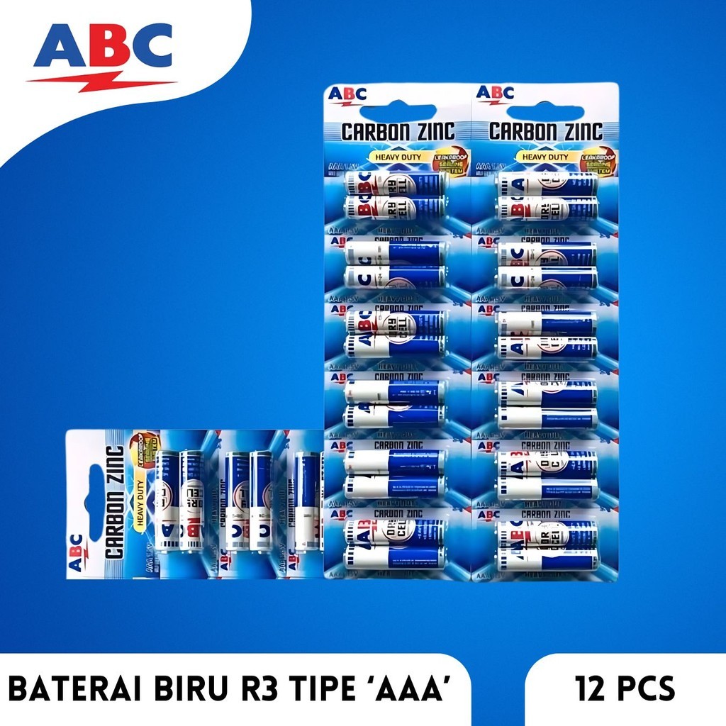 Jual BATERAI ABC BIRU AAA A3/ABC BATTERY BIRU AAA A3 1,5 VOLT/BATERAI ...