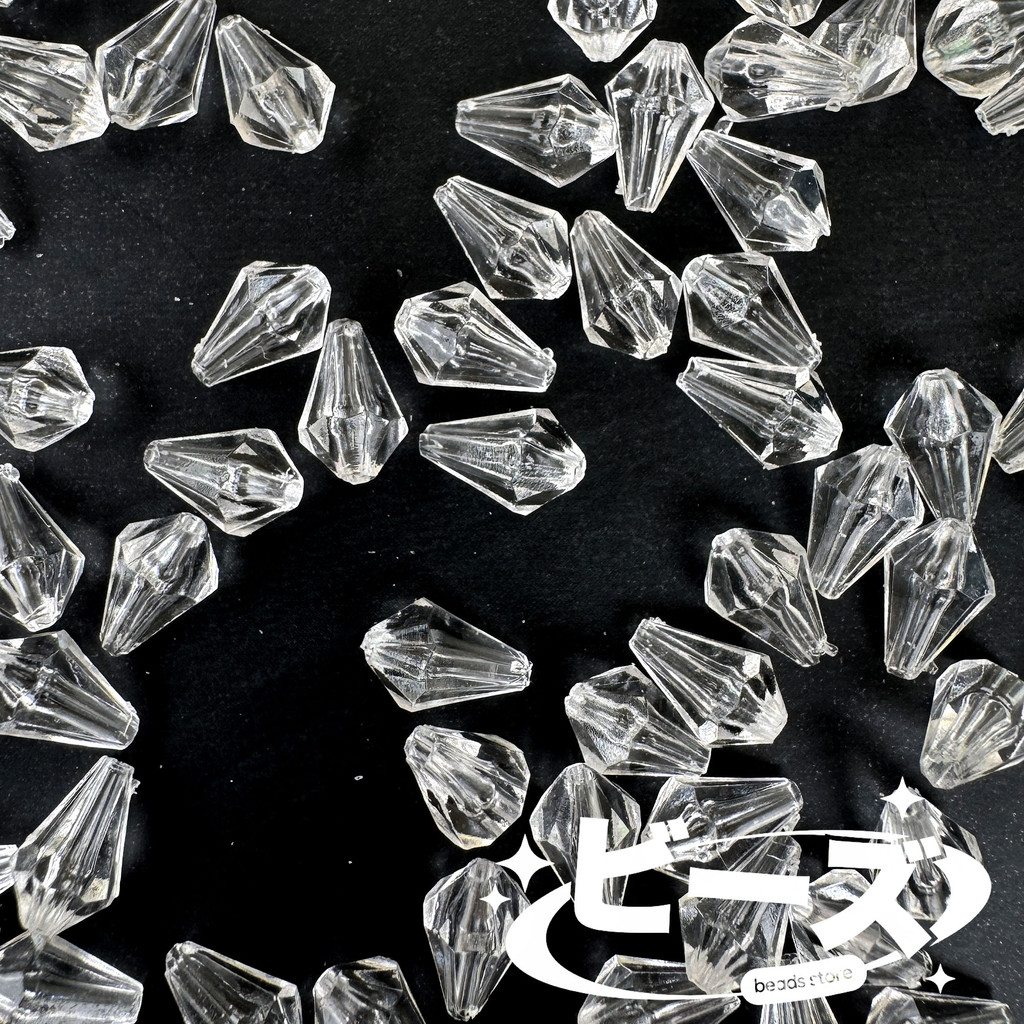 Jual 10 gram Manik-manik Mote Putih Transparan - TETES PAMPEL 6 x 9 MM ...