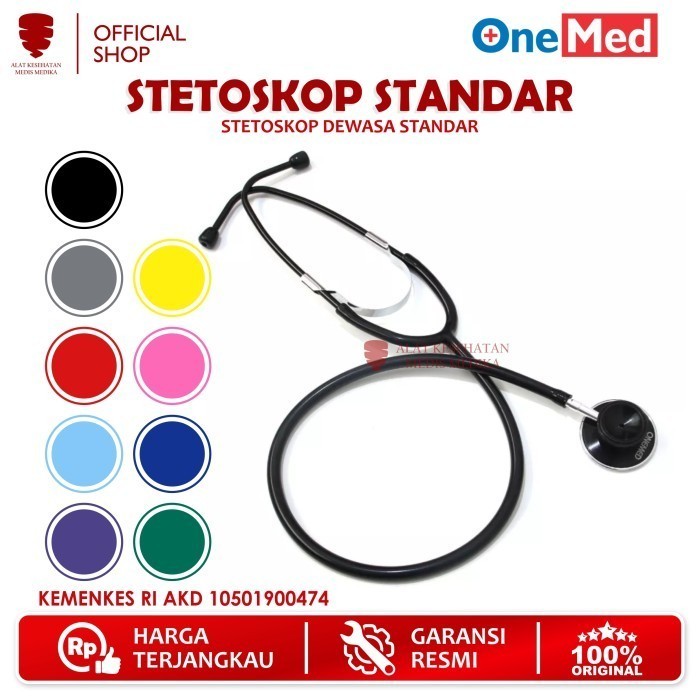 Jual OneMed Stethoscope Standard Stetoskop Warna Ekonomis Alat Rumah Sakit Medis | Shopee Indonesia