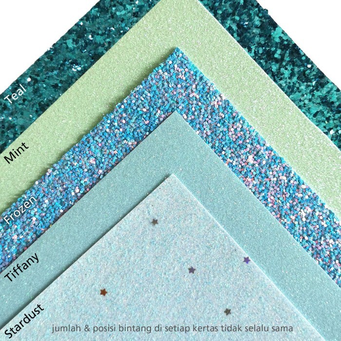 Jual Kertas Glitter Kasar Paper A4 - Frozen Blue Biru Tiffany - A4 ...