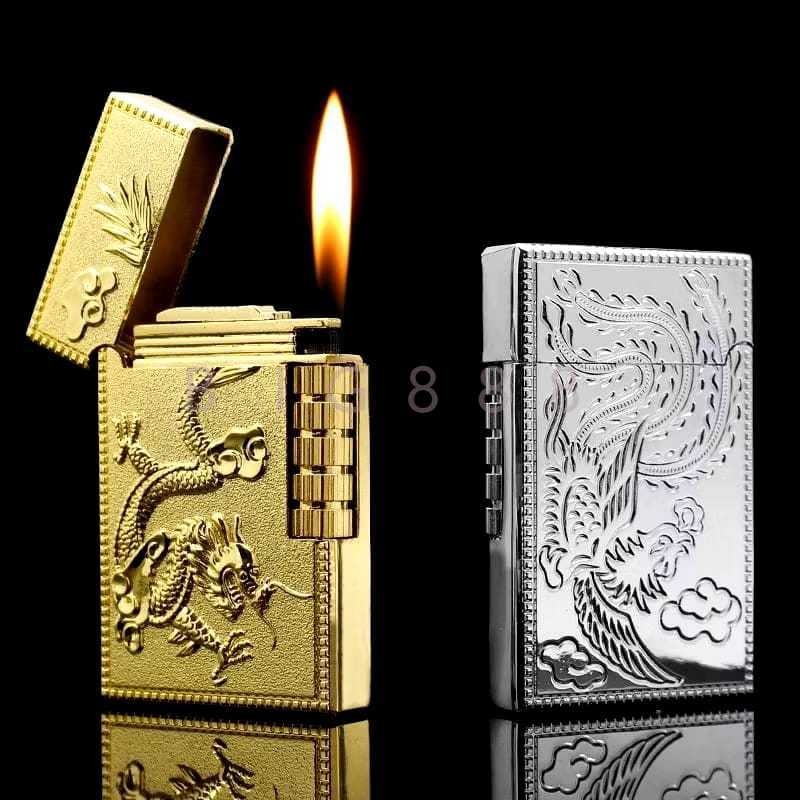 Jual Korek Api Model Dupont Motif Naga 3D Korek Gas LM-1034(korek api ...