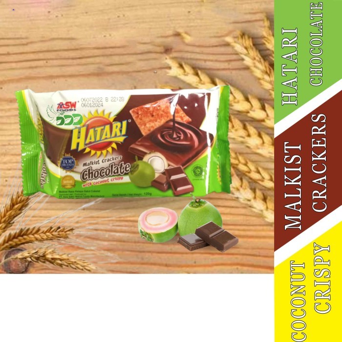 Jual HATARI MALKIST CRACKERS CHOCOLATE WITH COCONUT CRISPY 120g ...
