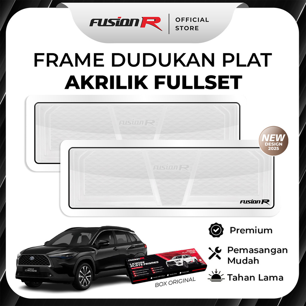 Jual FUSION R Dudukan Tatakan Plat Nomor Mobil Corolla Cross Mika ...