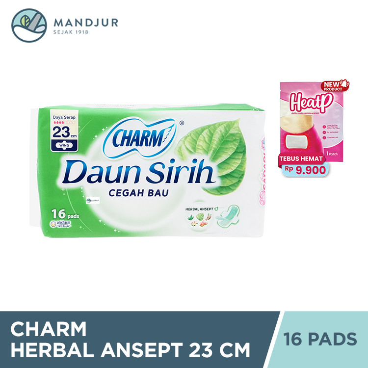 Jual Charm Pembalut Herbal Ansept+ 23 cm 16 Pads - Pembalut Herbal 23 ...