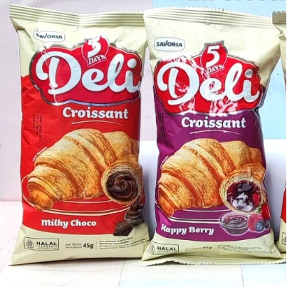 Jual ROTI DELI CROISSANT 5 DAYS MILKY CHOCO/HAPPY BERRY 45 G | Shopee ...