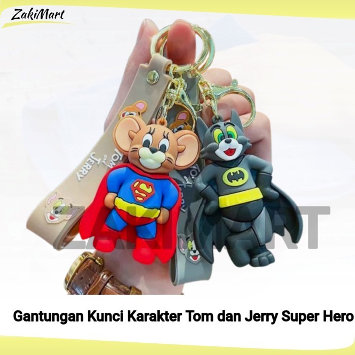 Jual Gantungan Kunci Karakter Tom dan Jerry Super Hero Lucu Unik ...