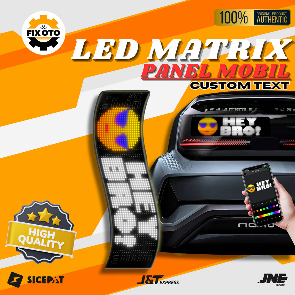 Jual LED Strip Matrix Panel Custom Tulisan USB Bluetooth Layar Display ...