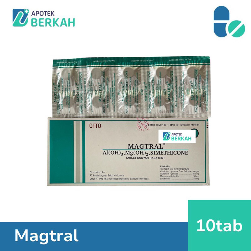 Jual Magtral Tablet Rasa Mint untuk Meredakan Maag & Kembung - 10 ...