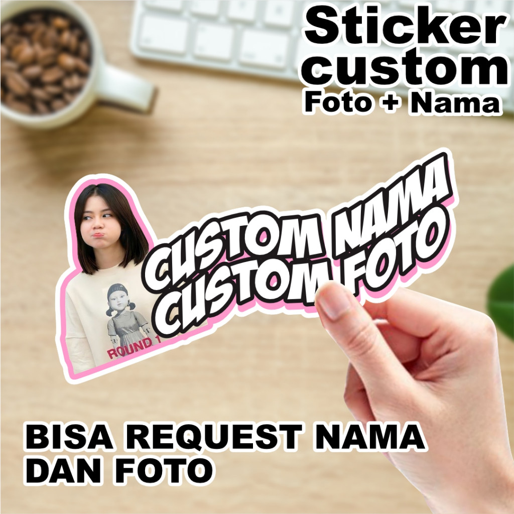 Jual Stiker Sticker custom Foto dan Nama Custom Cetak Photo Sticker ...