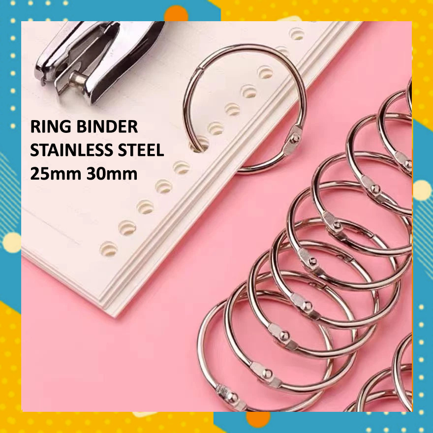 Jual Ring Binder Cincin STAINLESS STEEL Pengikat Kertas Buku Satuan ...
