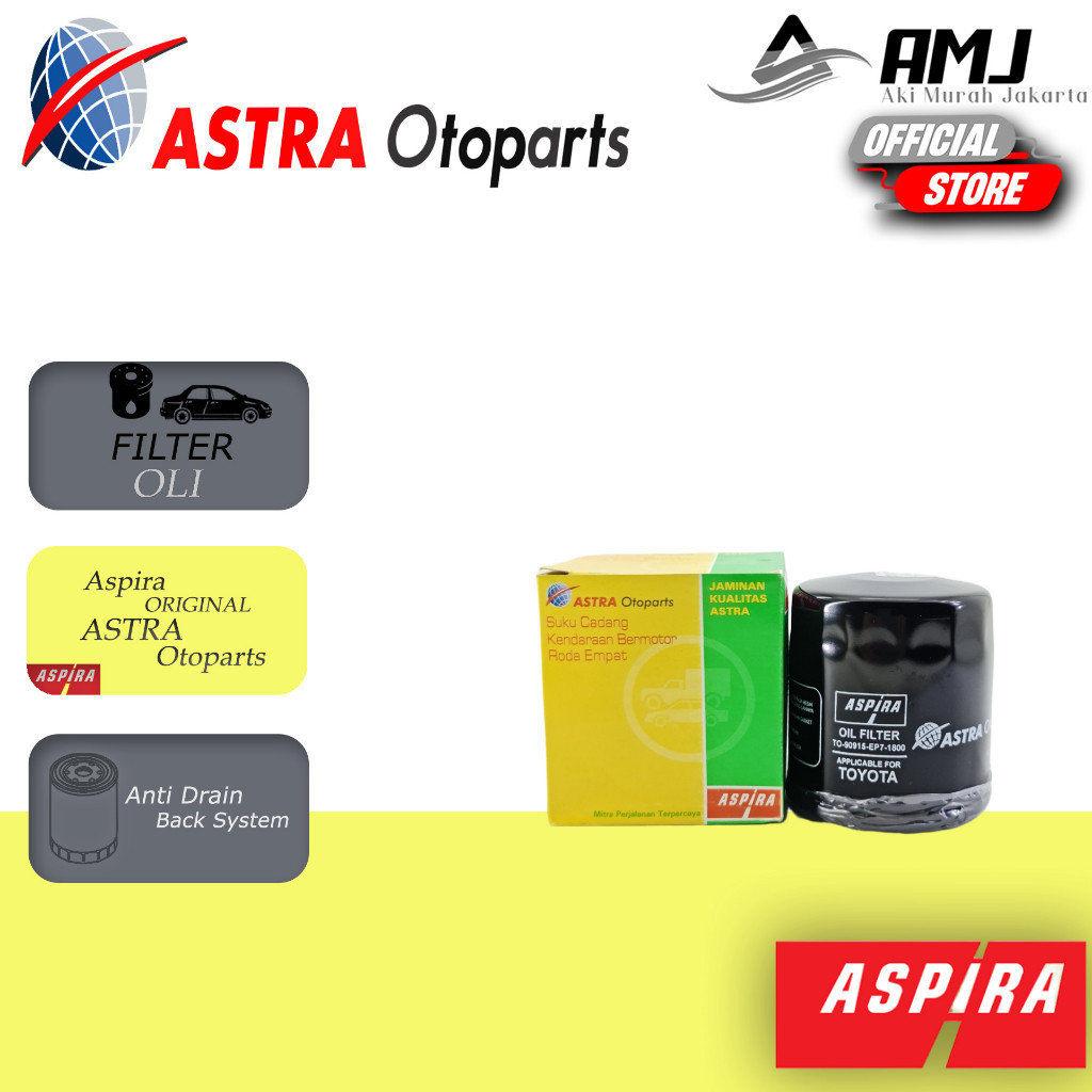 Jual FILTER OLI ASPIRA YARIS LAMA / VIOS LAMA / STARLET / COROLLA ...