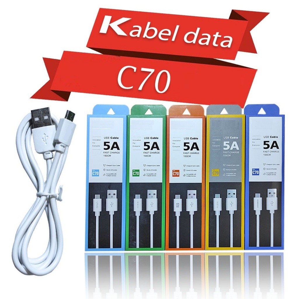 Jual KABEL DATA C70 V8 / MICRO | Shopee Indonesia