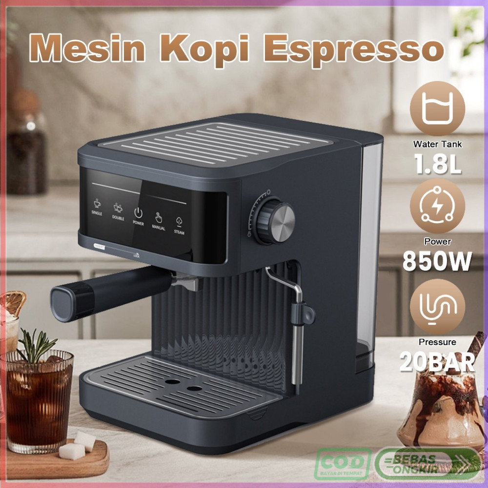 Jual JIAYIN Mesin Kopi Espresso Coffee Maker Frothing 20 Bar 850W 1.8L - MK-868 | Shopee Indonesia