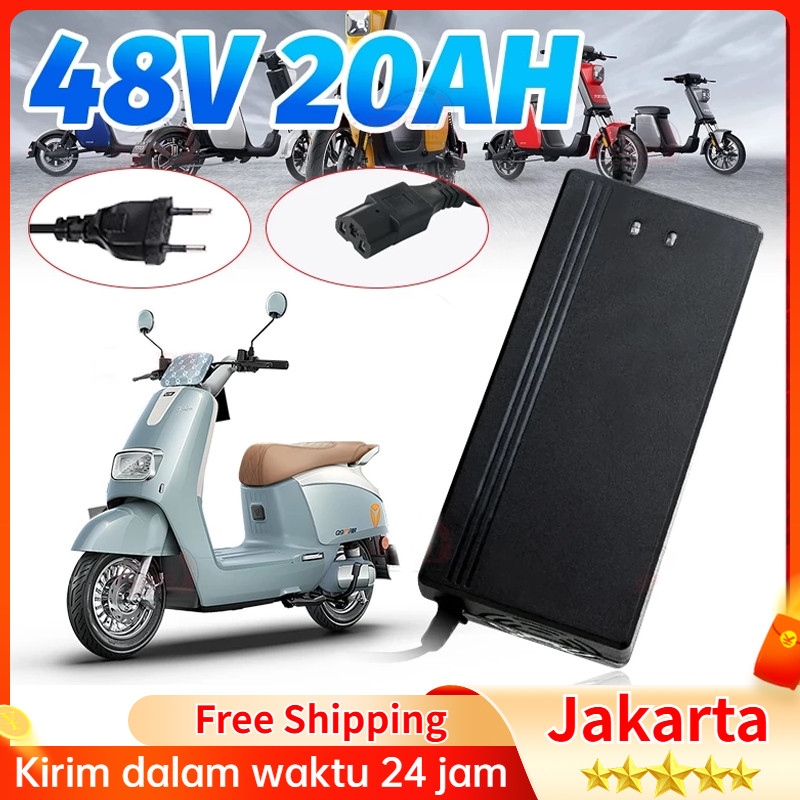 Jual Charger Sepeda Listrik 48V 12AH /20AH Universal Charger Motor Listrik / Baterai Selis ...