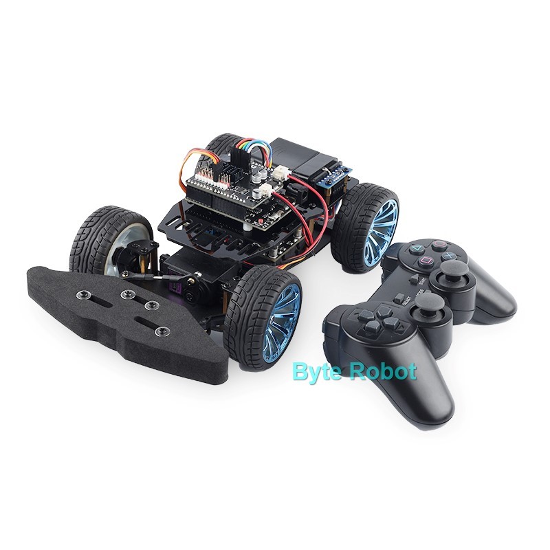 Jual 4WD Robot Car Ackerman Trolley MG996 Servo Steering Metal Chassis ...