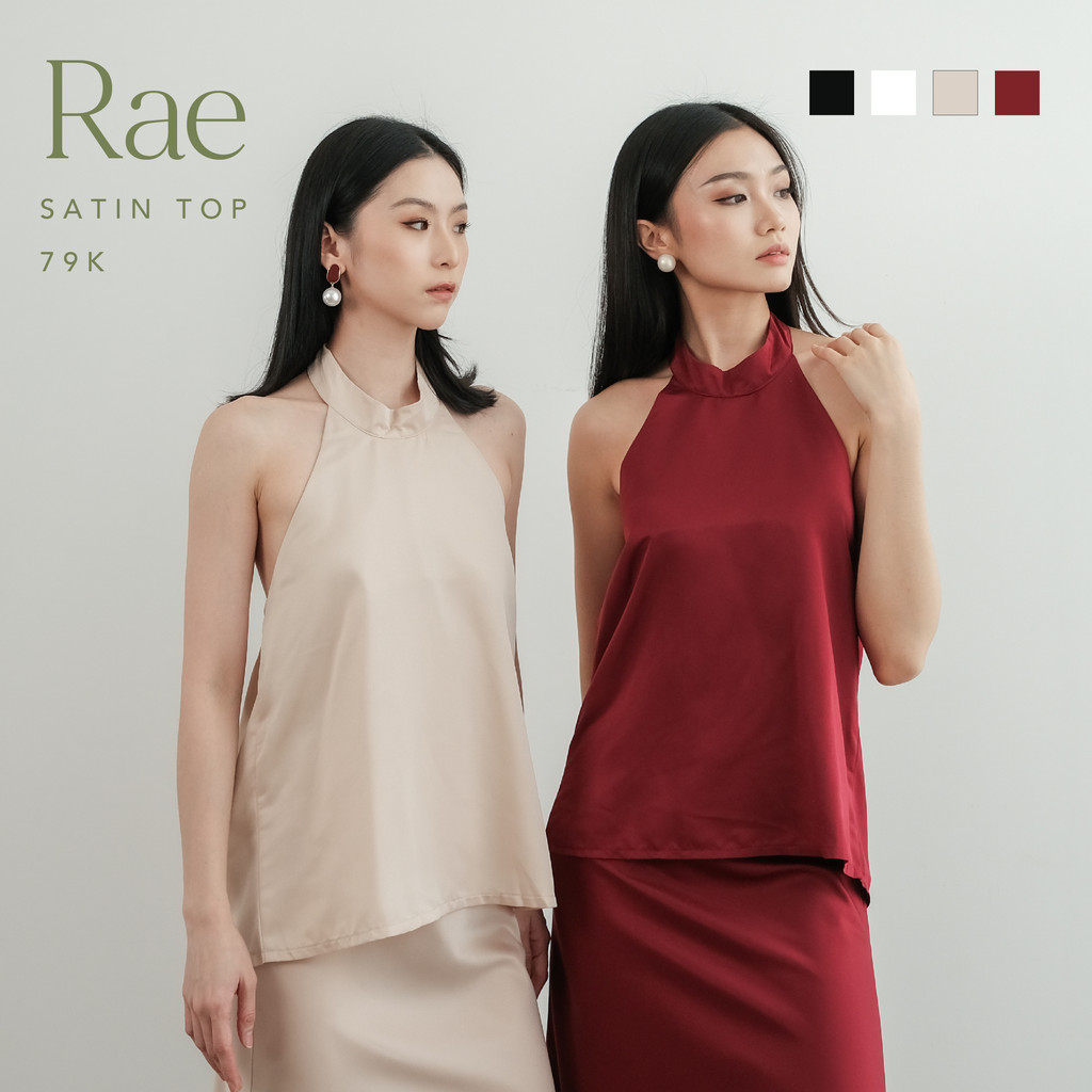 Jual Rae Satin Top -- Ocha Wear | Atasan Satin Wanita | Tanktop Blouse ...