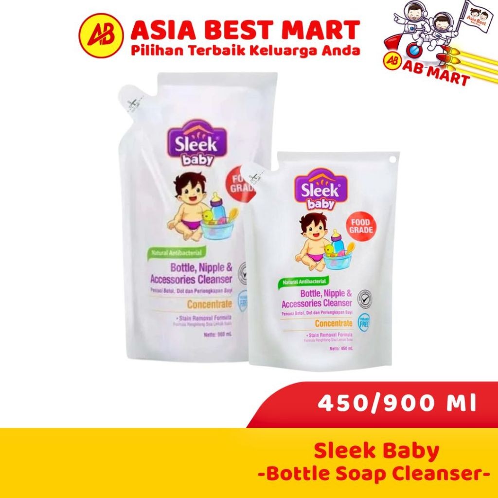 Jual Sleek Baby Liquid Cleanser Refill 900 Ml 450ml / Sabun Cuci Botol ...