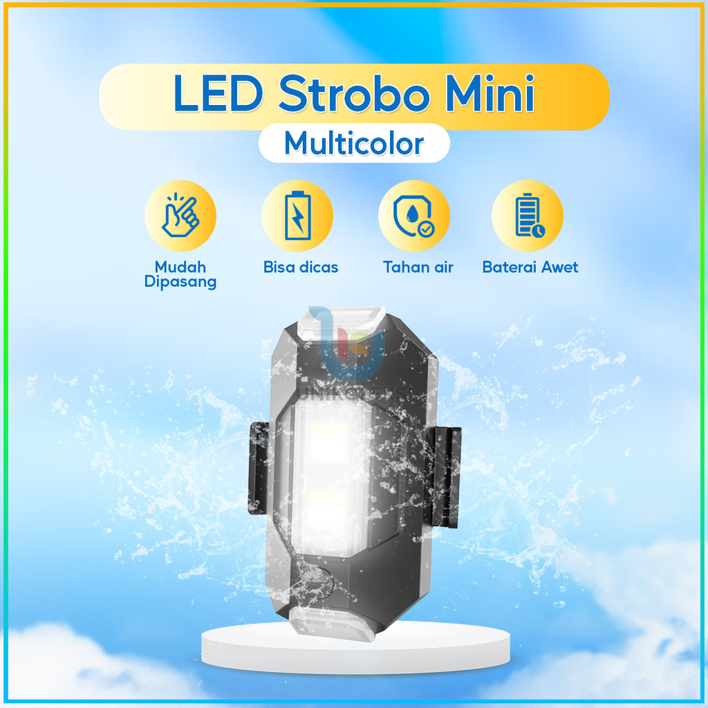 Jual [[ TERLARIS ]] LAMPU LED Lampu Strobo LED 7 Warna Universal Anti ...