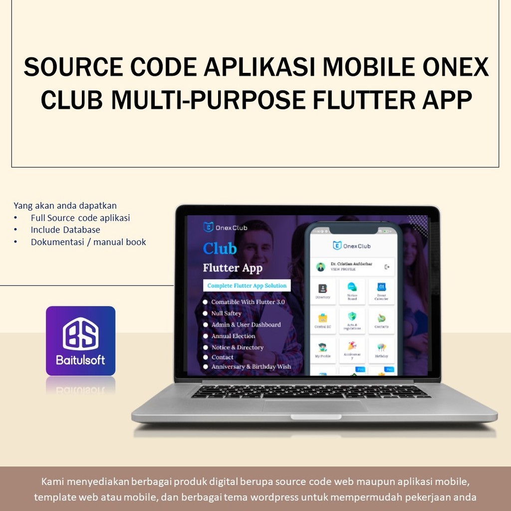 Jual SOURCE CODE APLIKASI MOBILE ONEX CLUB MULTI-PURPOSE FLUTTER APP | Shopee Indonesia